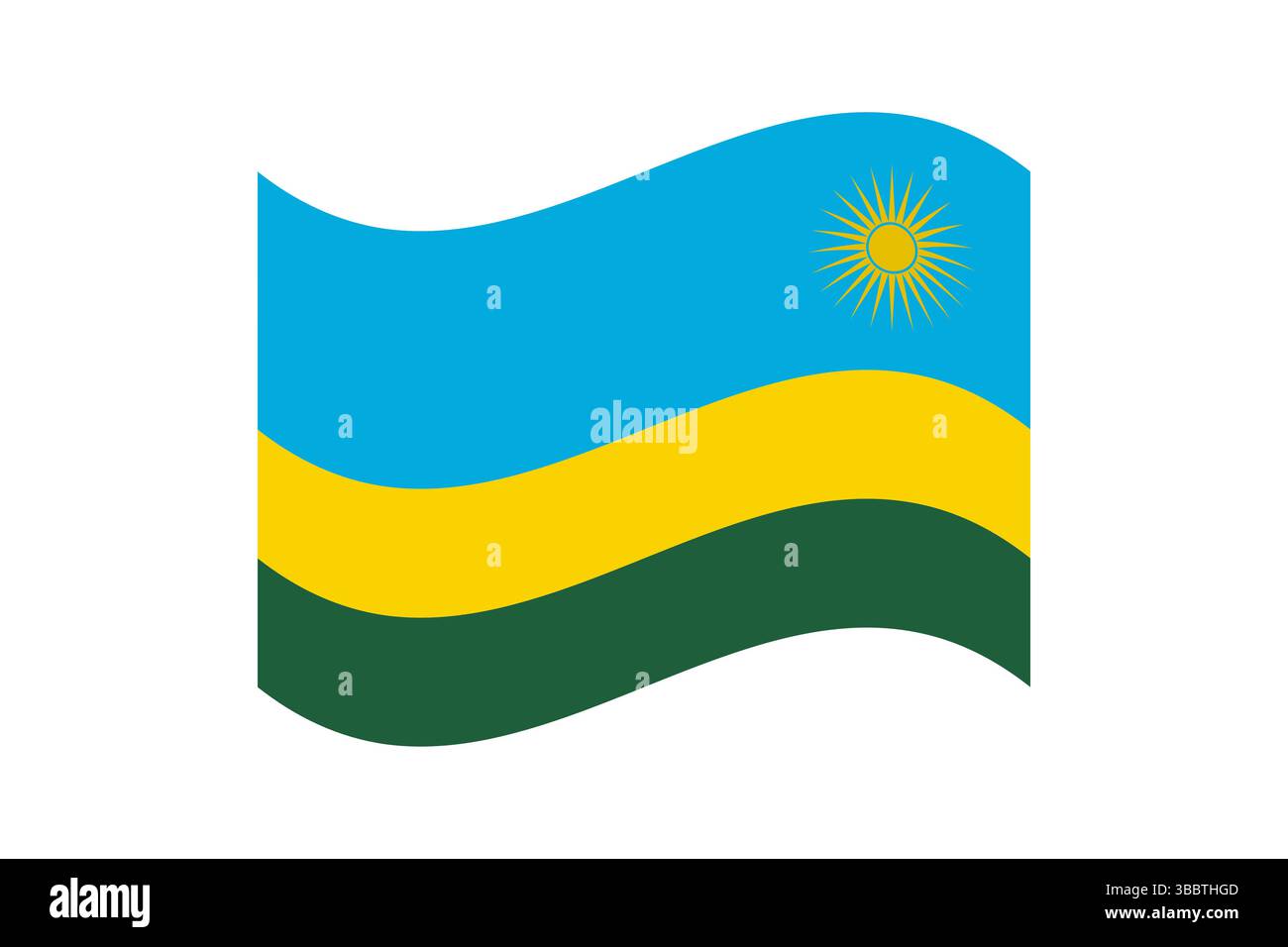 Flag of Rwanda. Rwanda flag official colors and proportion digital ...