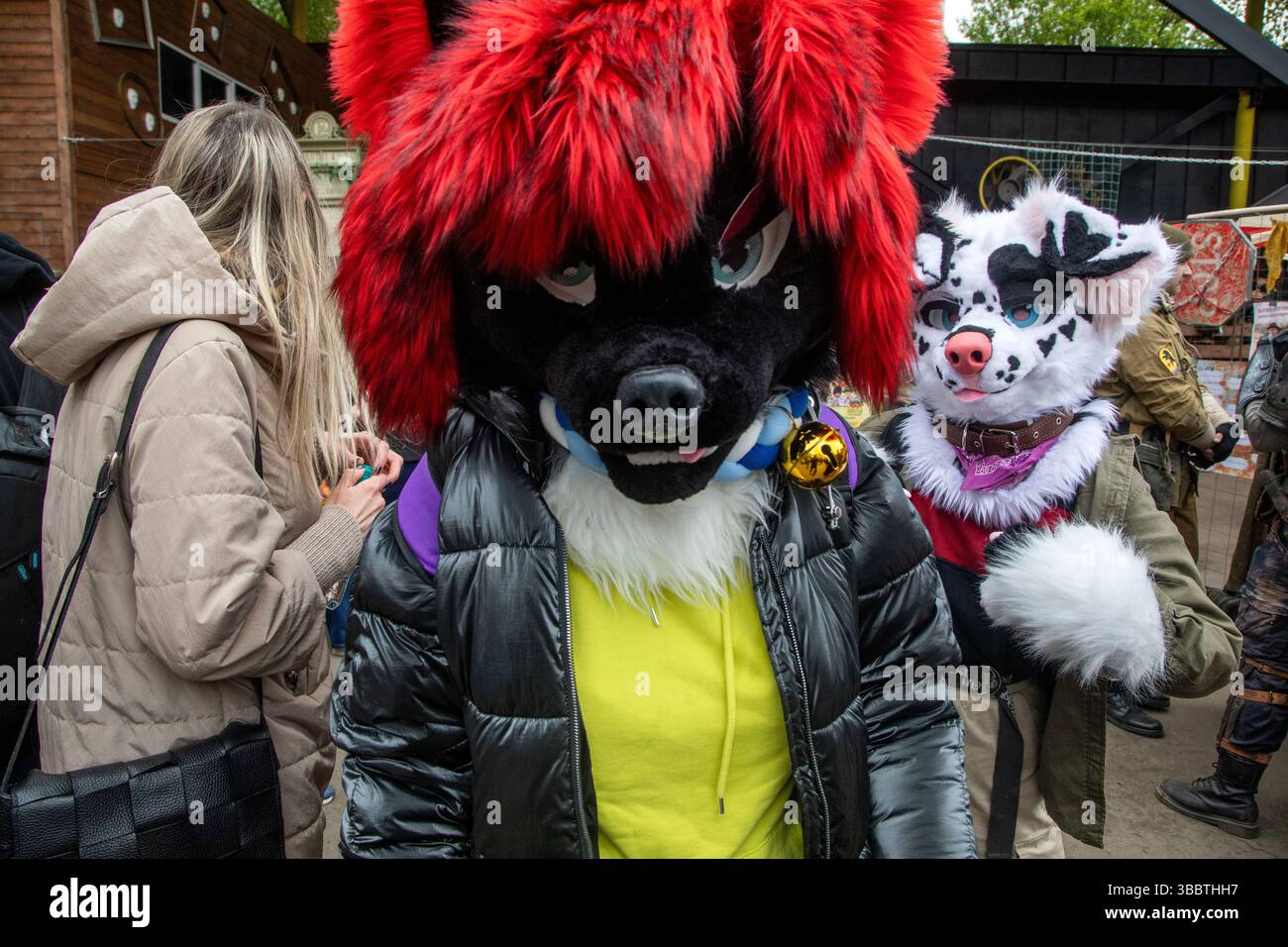 Moscow, Russia. 11th of May, 2025. Furry fandom walking along a street ...