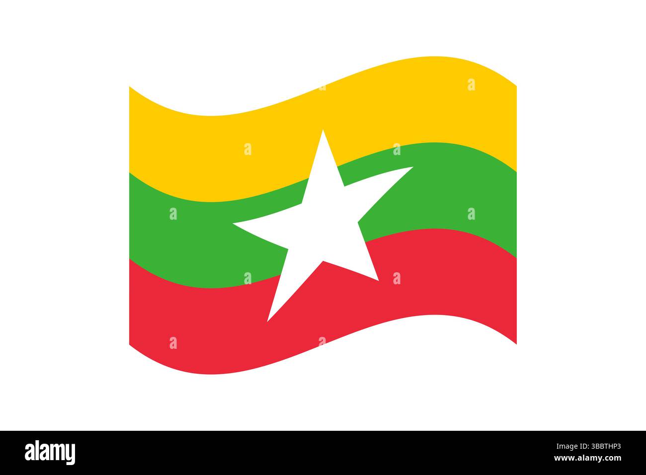 Flag of Myanmar. Myanmar flag official colors and proportion digital ...