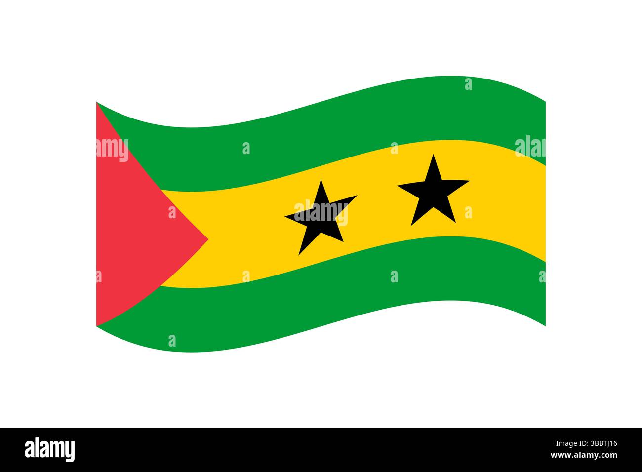 Flag of SAO Tome and Principe. SAO Tome and Principe flag official ...