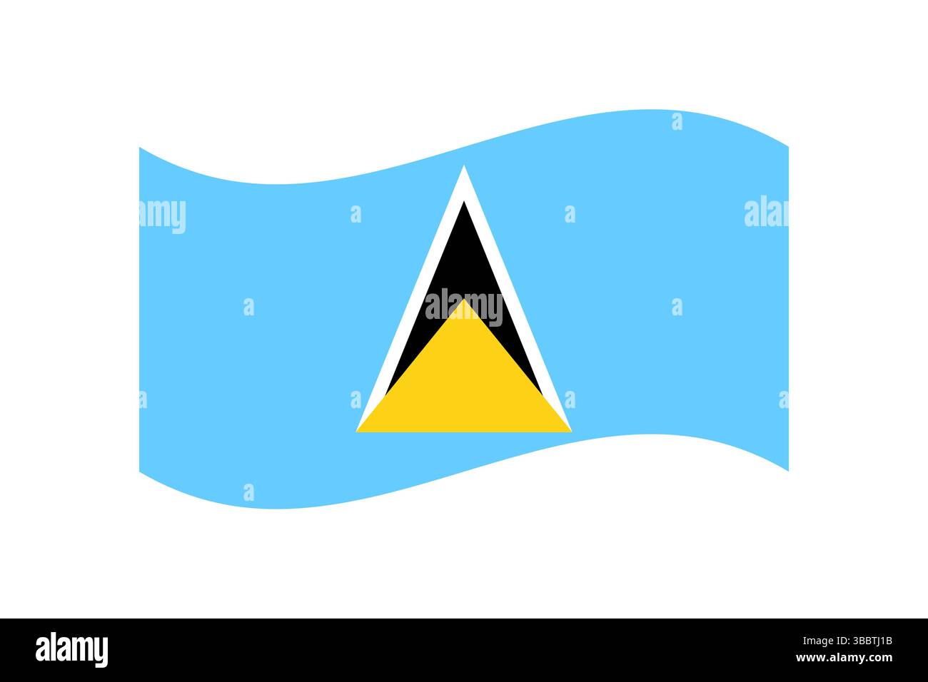 Flag of Saint Lucia. Saint Lucia flag official colors and proportion ...