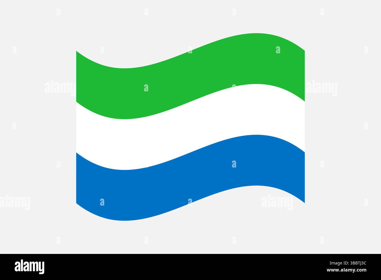 Flag of Sierra Leone. Sierra Leone flag official colors and proportion ...