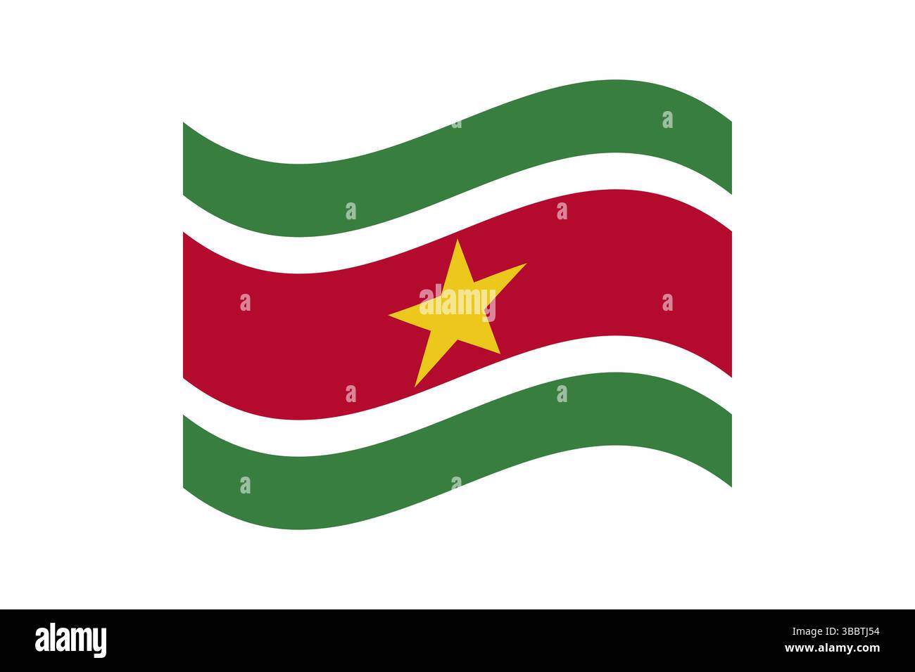 Flag of Suriname. Suriname flag official colors and proportion digital ...