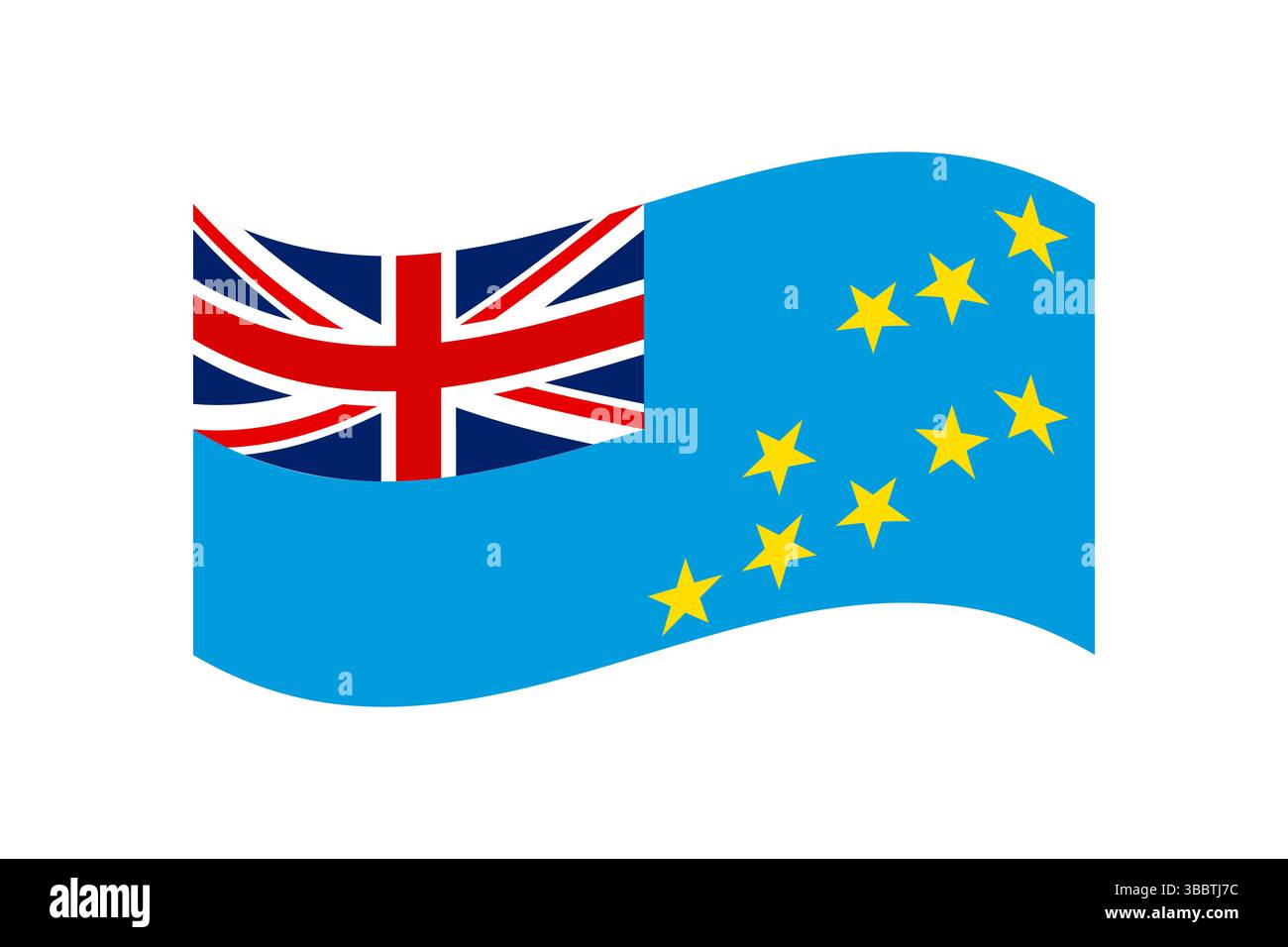 Flag of Tuvalu. Tuvalu flag official colors and proportion digital ...