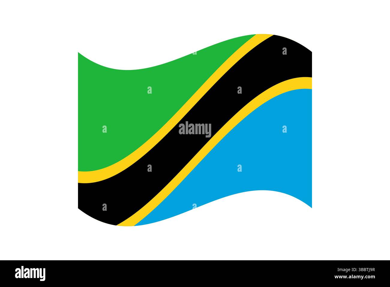 Flag of Tanzania. Tanzania flag official colors and proportion digital ...