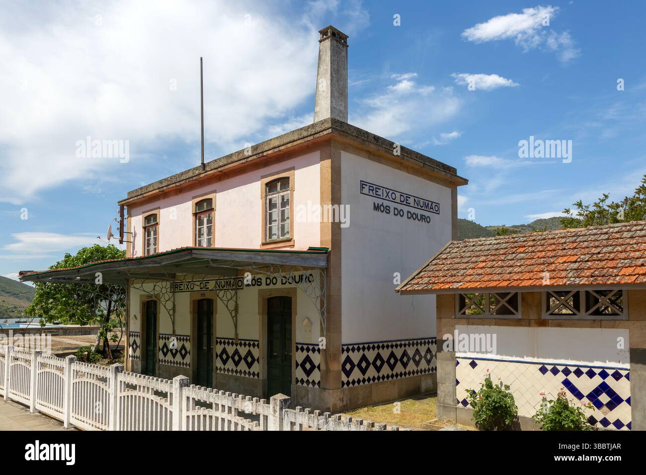 Railway train station, Linha do Douro, Douro rail line, Freixo de Numao ...