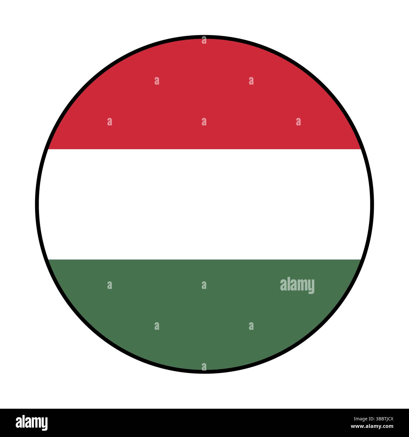 Flag of Hungary. Black edge. Hungary circle flag logo icon computer vector illustration design ...