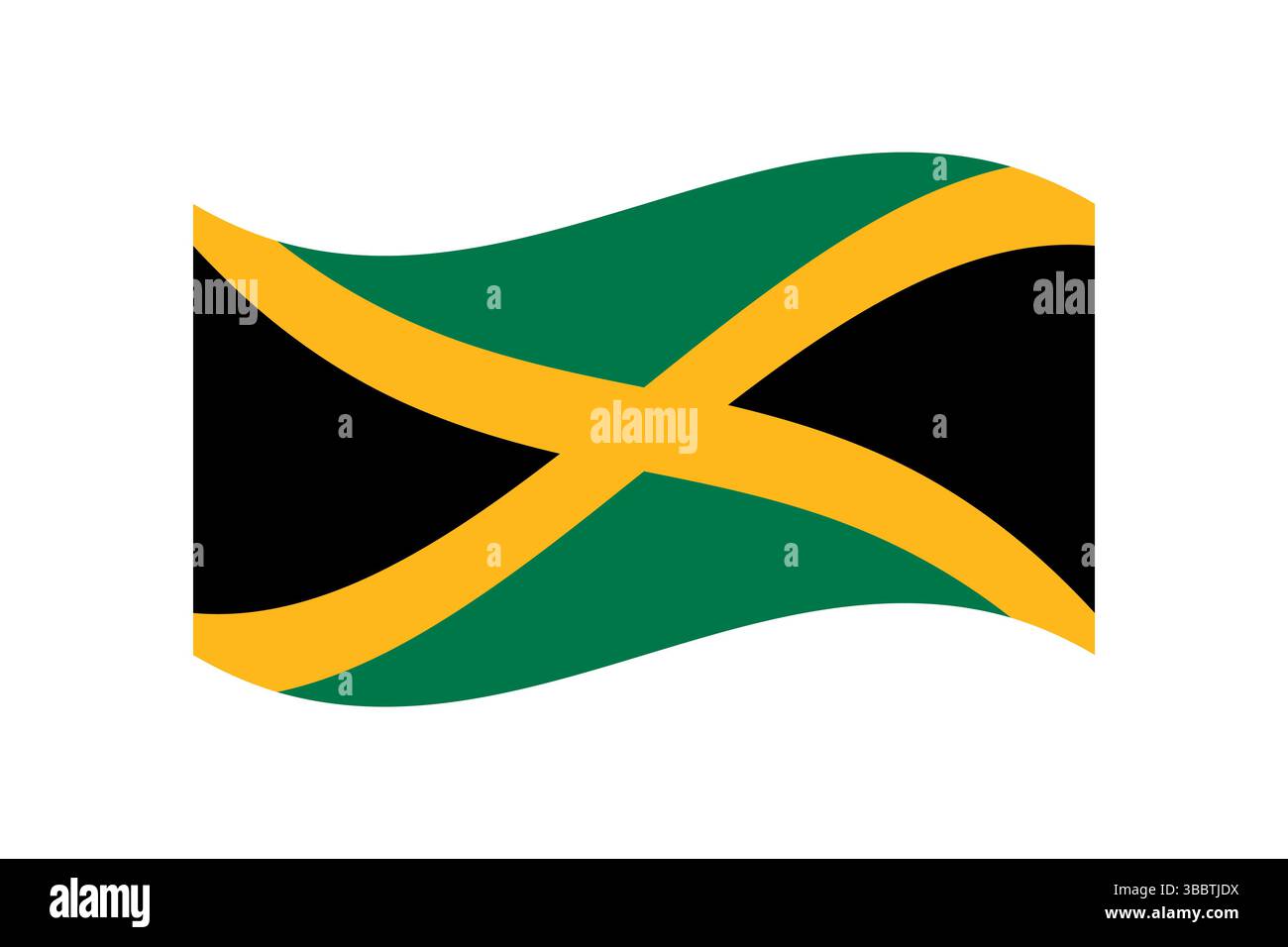 Flag of Jamaica. Jamaica flag official colors and proportion digital ...