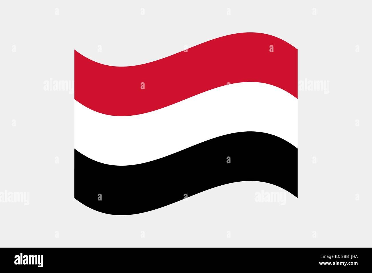 Flag of Yemen. Yemen flag official colors and proportion digital vector ...