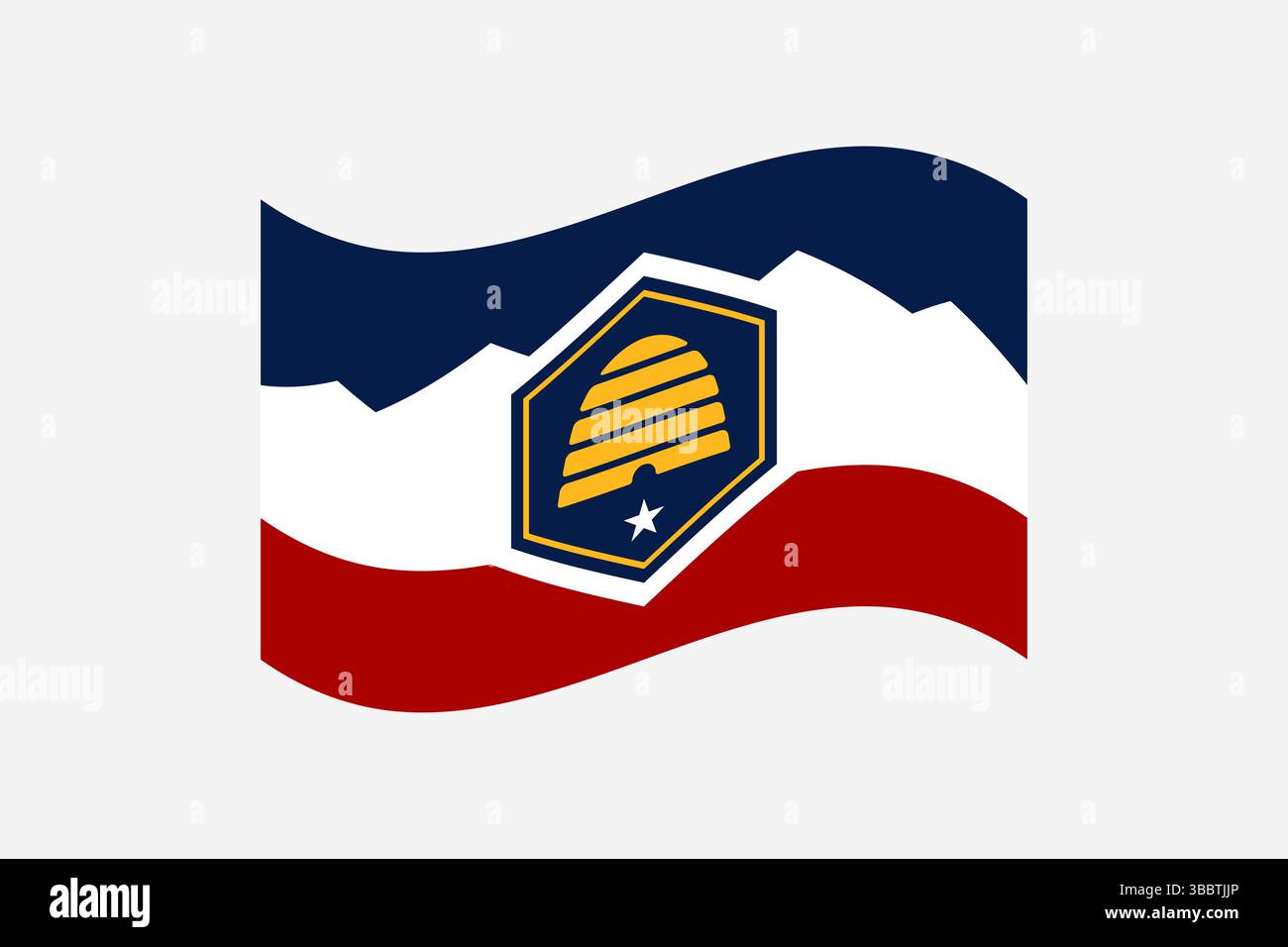 Flag of Utah. Utah flag official colors and proportion digital vector ...