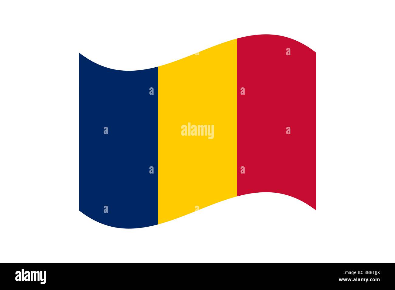Flag of Chad. Chad flag official colors and proportion digital vector ...