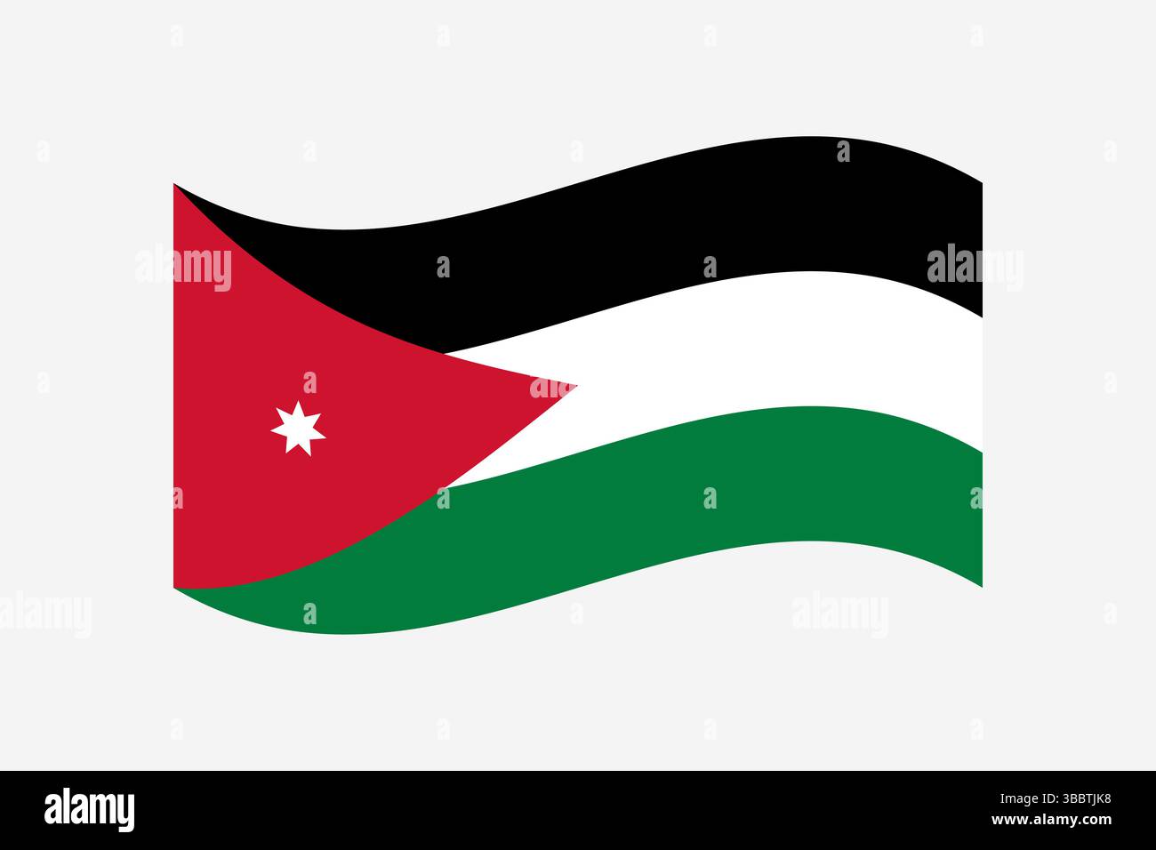 Flag of Jordan. Jordan flag official colors and proportion digital ...