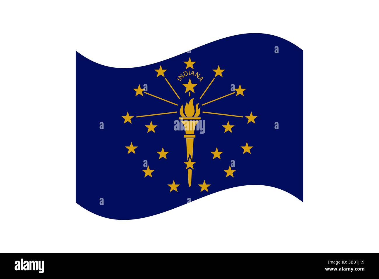 Flag of Indiana. Indiana flag official colors and proportion digital ...