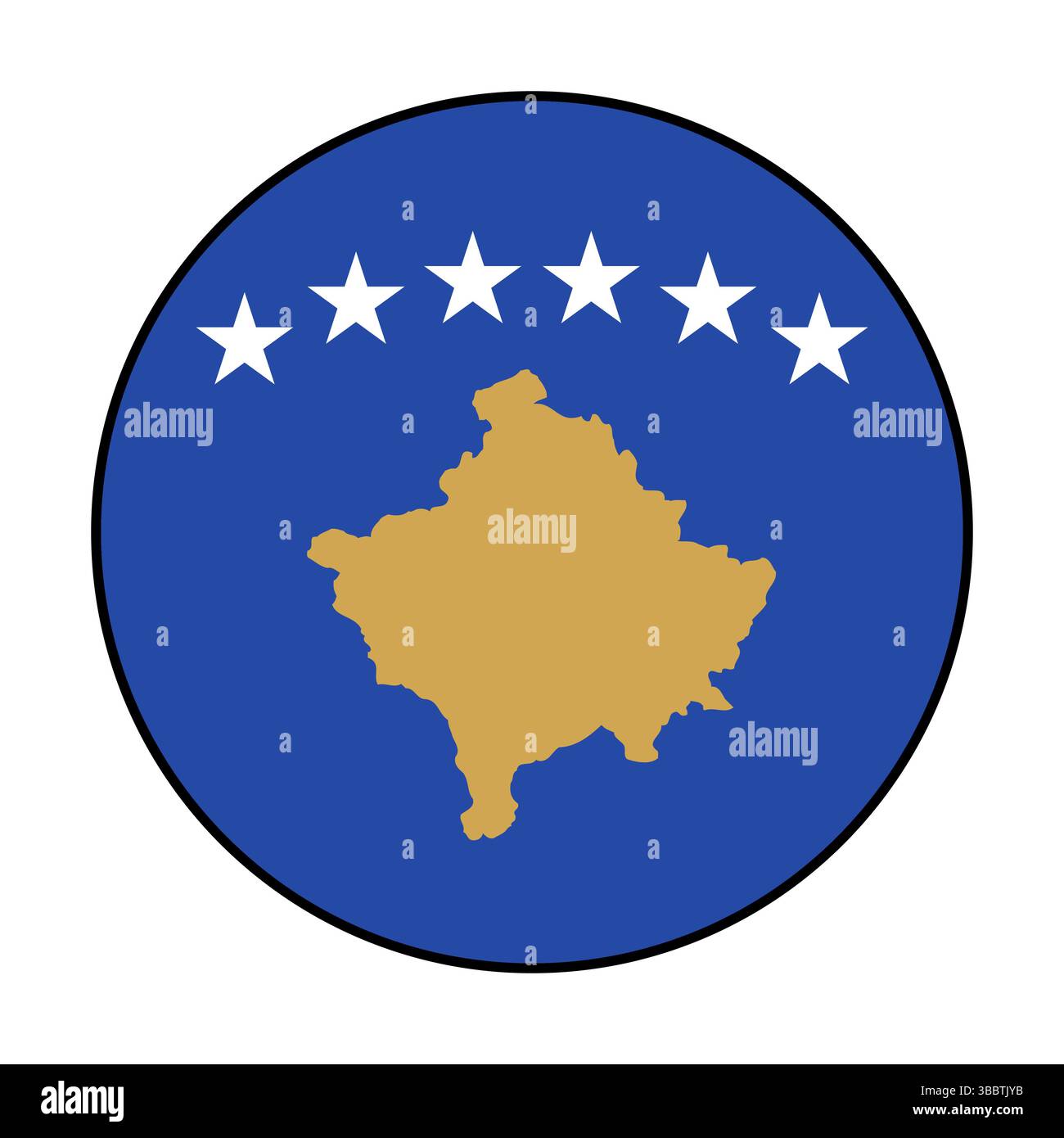 Flag Of Kosovo Black Edge Kosovo Circle Flag Logo Icon Computer