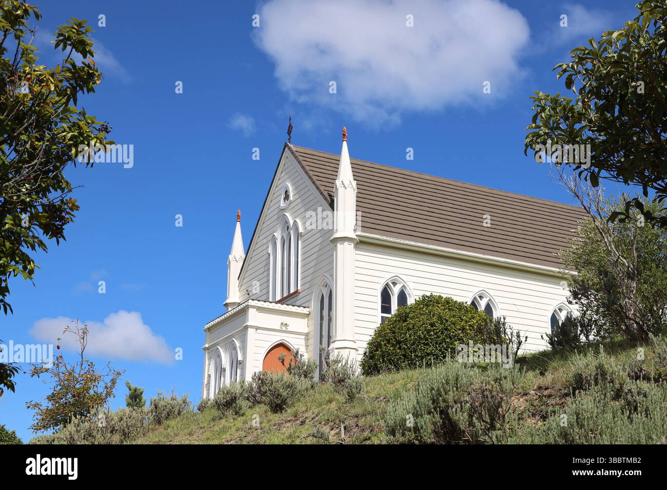 Classic wooden church in New Zealand Stock Photo - Alamy