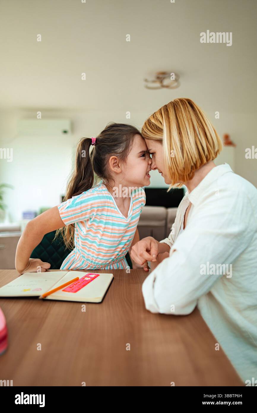 Joyful moments of connection between child and mother Stock Photo - Alamy