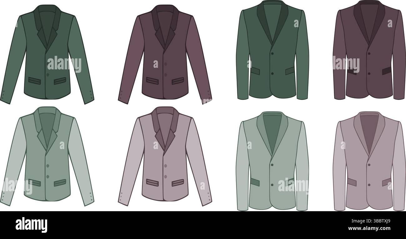 Vector cute warm clothes for winter with coats and jackets Stock Vector Image & Art - Alamy