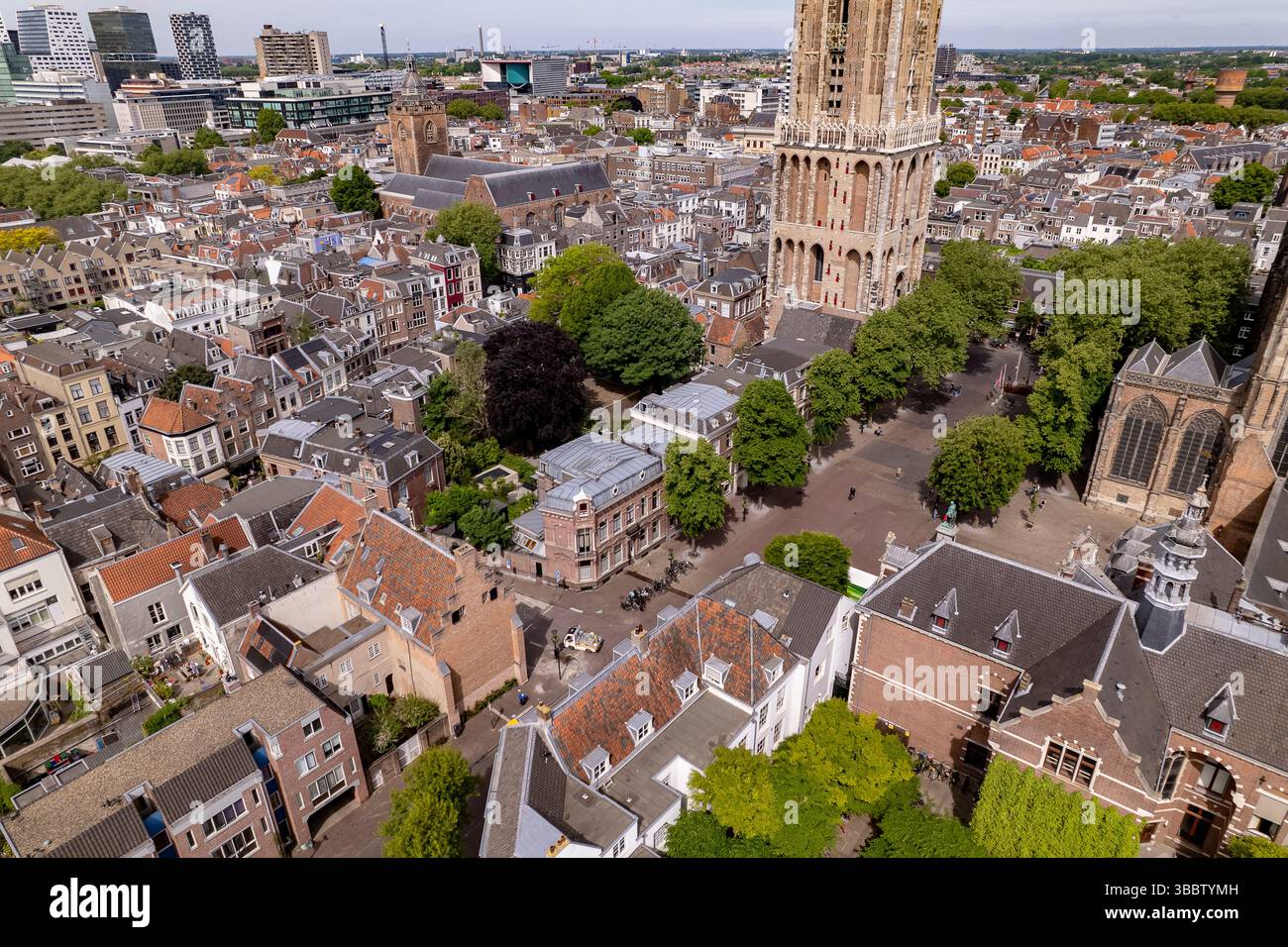Medieval Dutch city centre of Utrecht in The Netherlands around De Dom ...