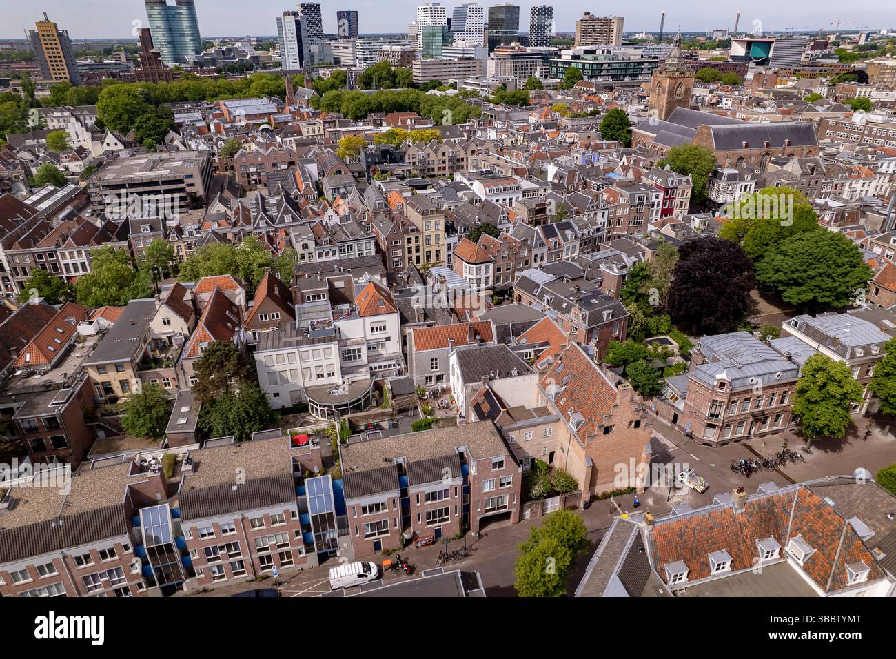 Medieval Dutch city centre of Utrecht in The Netherlands around De Dom ...