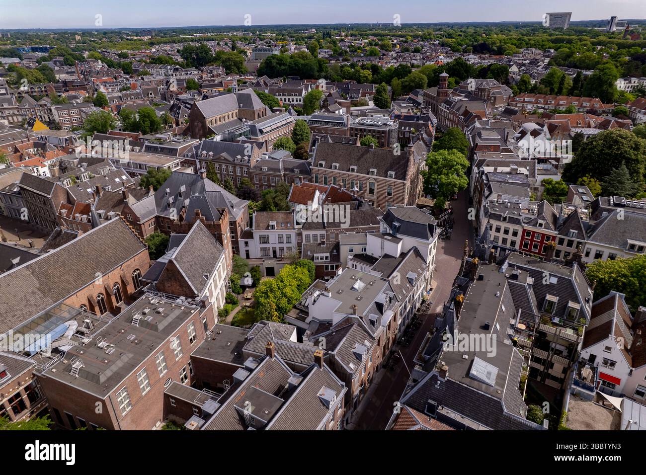 Medieval Dutch city centre of Utrecht in The Netherlands around De Dom ...