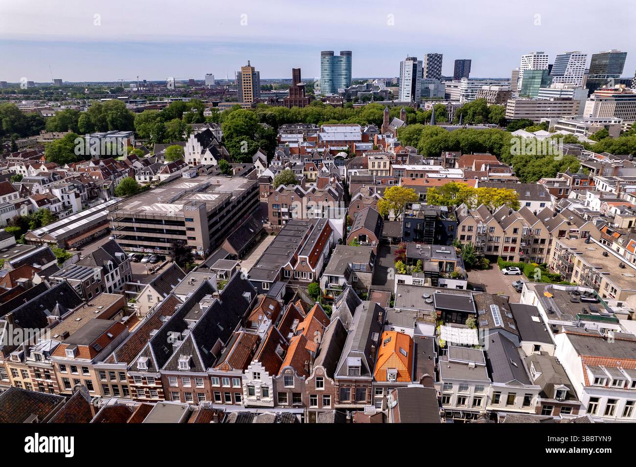 Medieval Dutch city centre of Utrecht in The Netherlands around De Dom ...