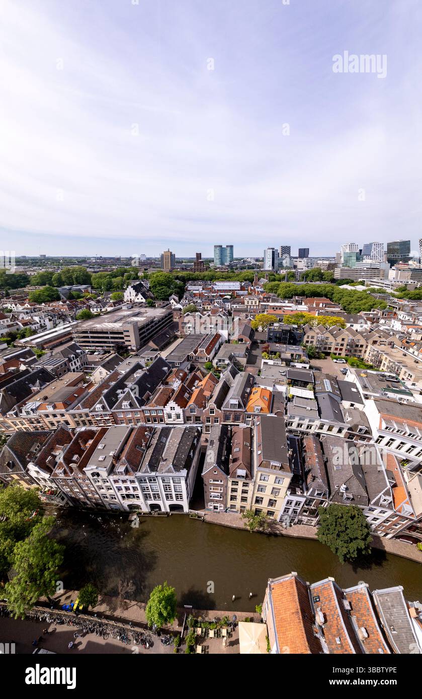 Medieval Dutch city centre of Utrecht in The Netherlands around De Dom ...