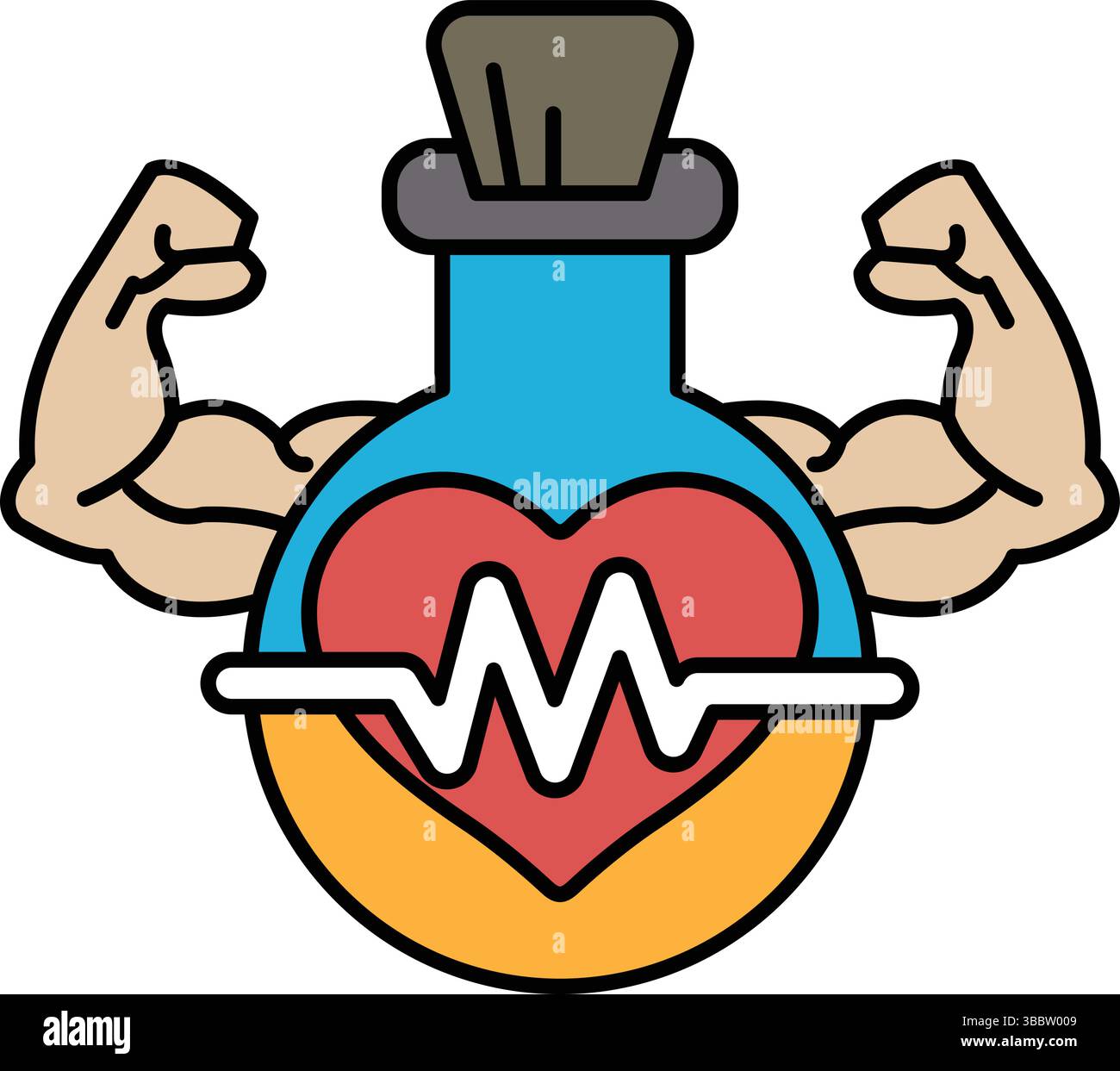 Bulging bicep Stock Vector Images - Alamy