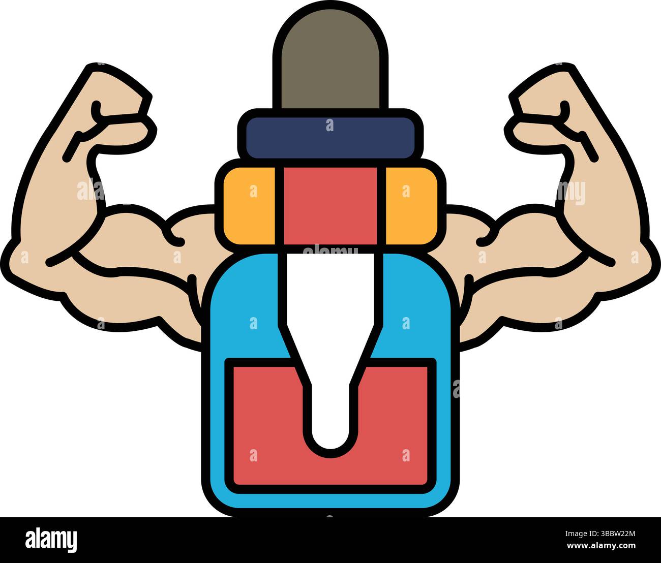 Bulging muscles Stock Vector Images - Alamy