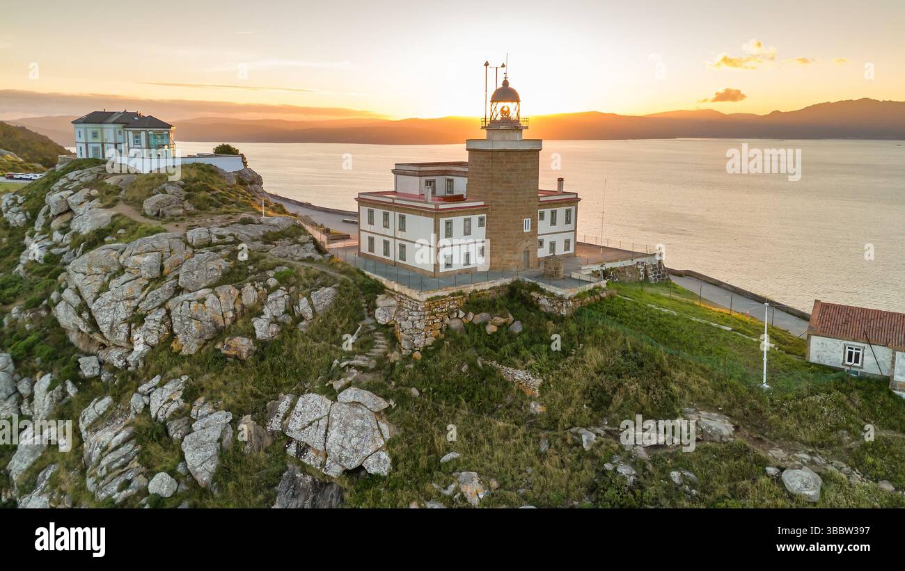 Aerial view faro de fisterra hi-res stock photography and images - Alamy