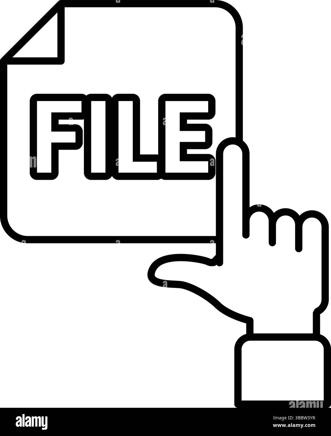 A hand pointing to a file. The file is important and should not be ...