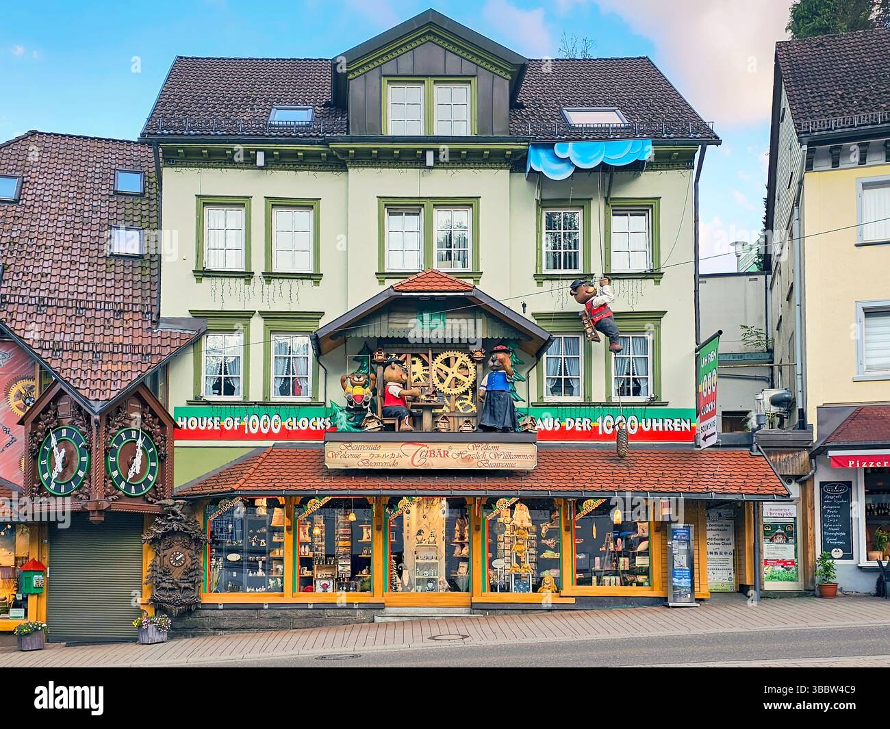 Clock house in Triberg, Black Forest, Germany Stock Photo - Alamy