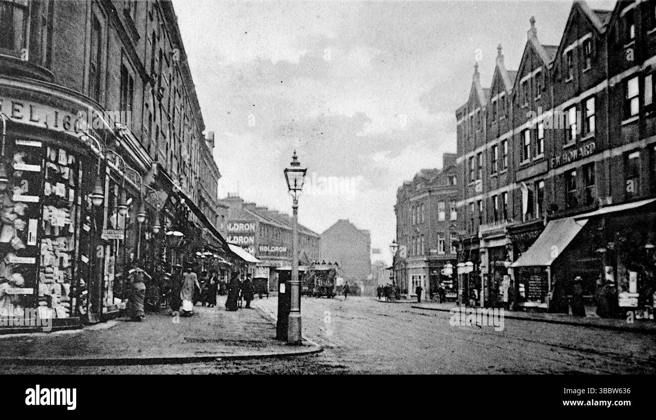 Balham High Road in SW London. Featuring local shops and businesses and ...