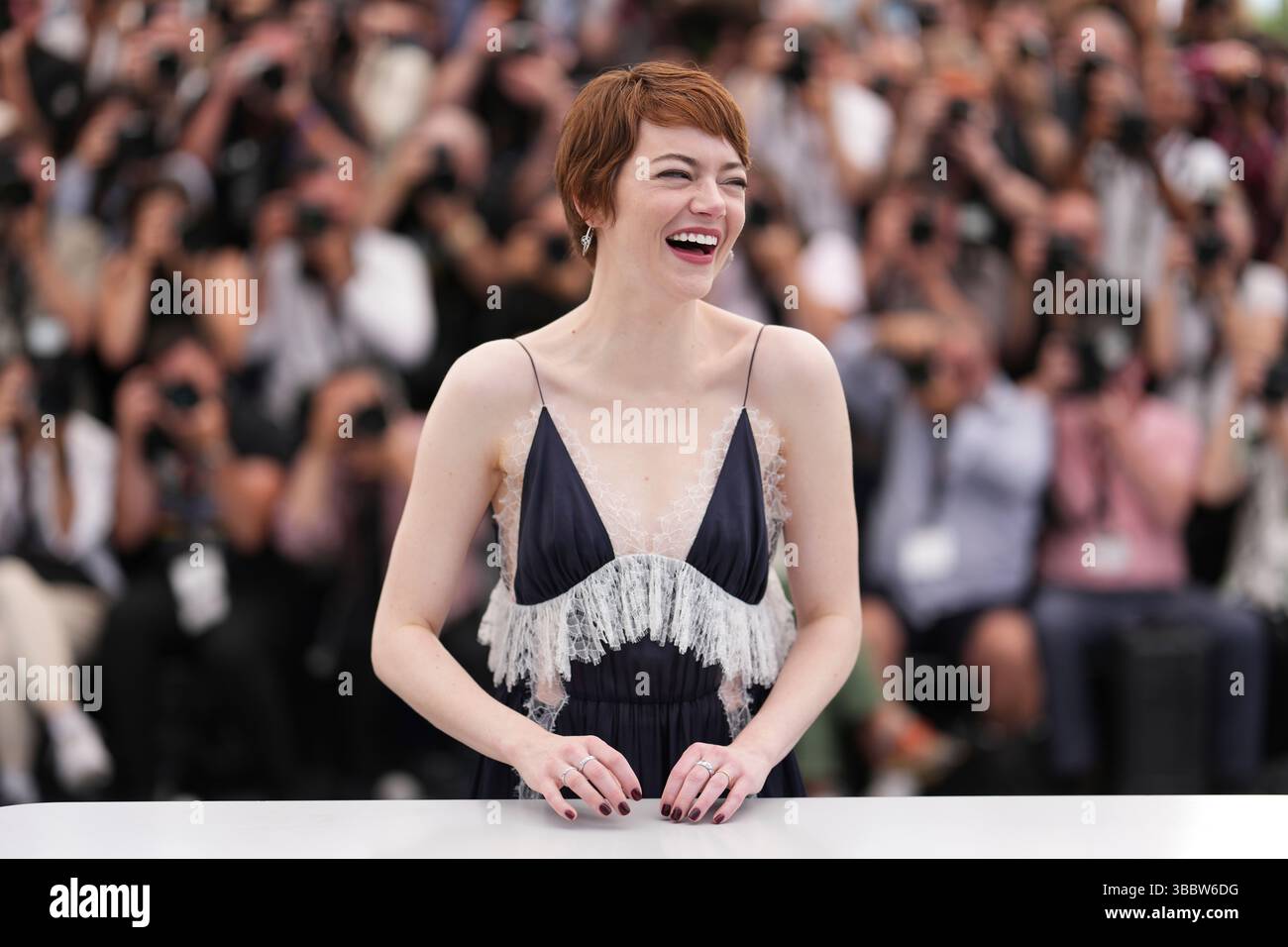Emma Stone poses for photographers at the photo call for the film ...