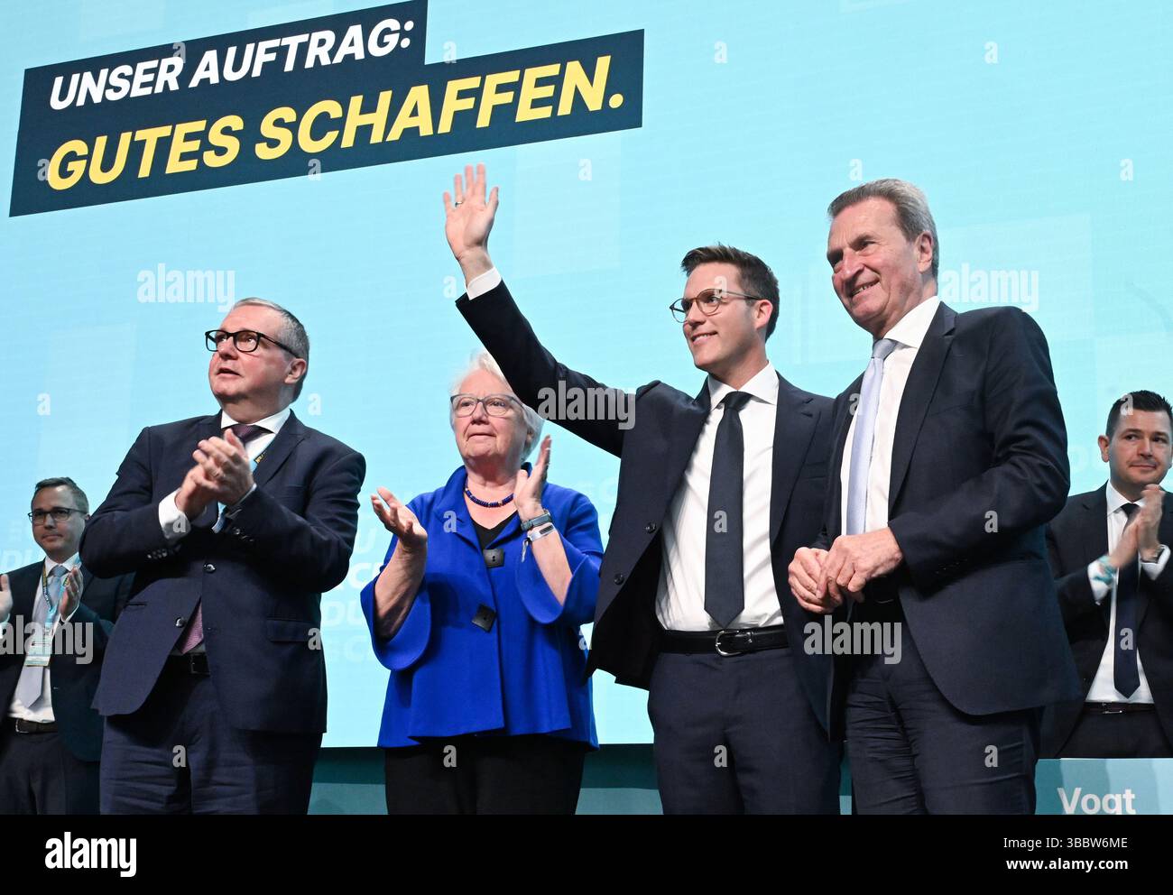 Stuttgart, Germany. 17th May, 2025. Manuel Hagel (center), state ...