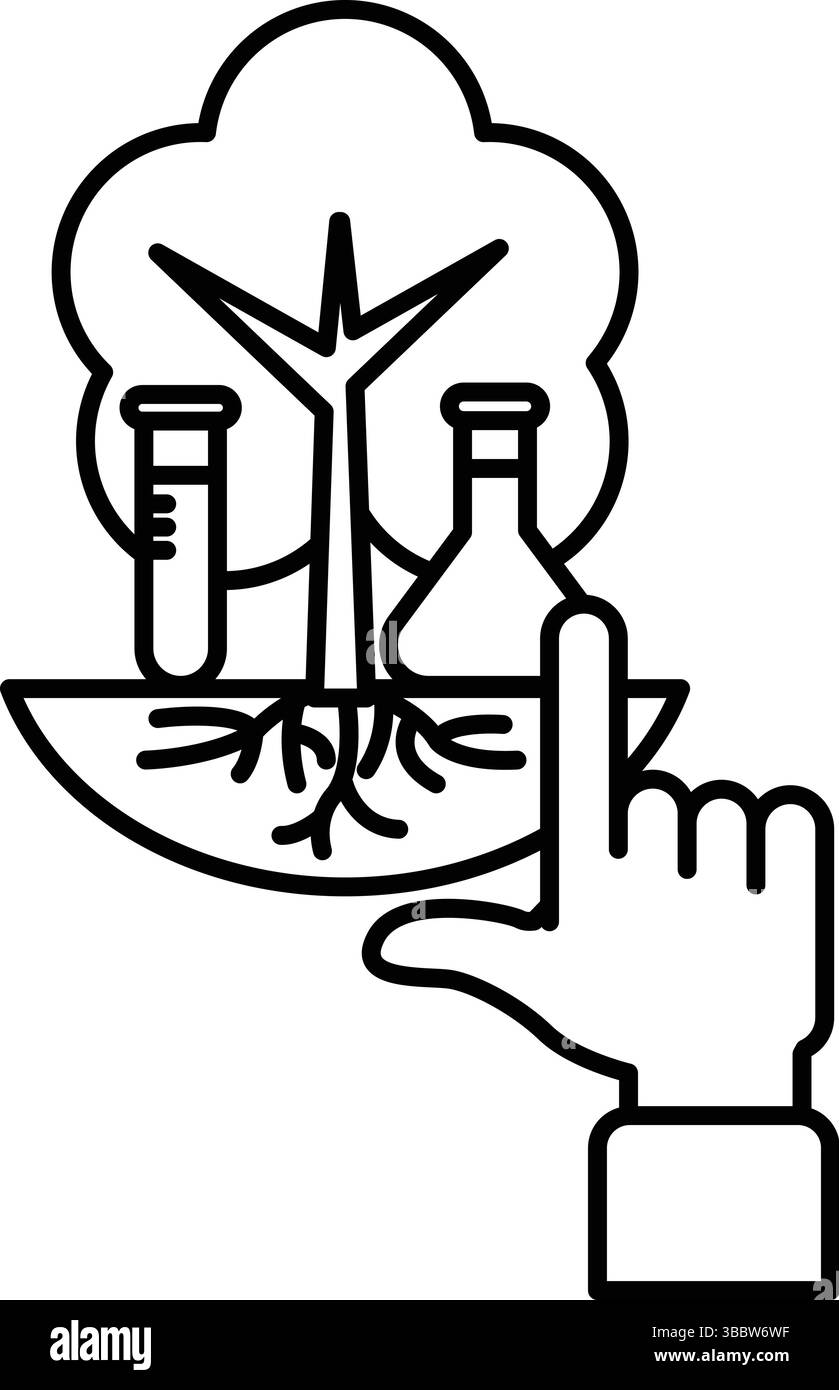 Hand pointing drawing tree Stock Vector Images - Alamy