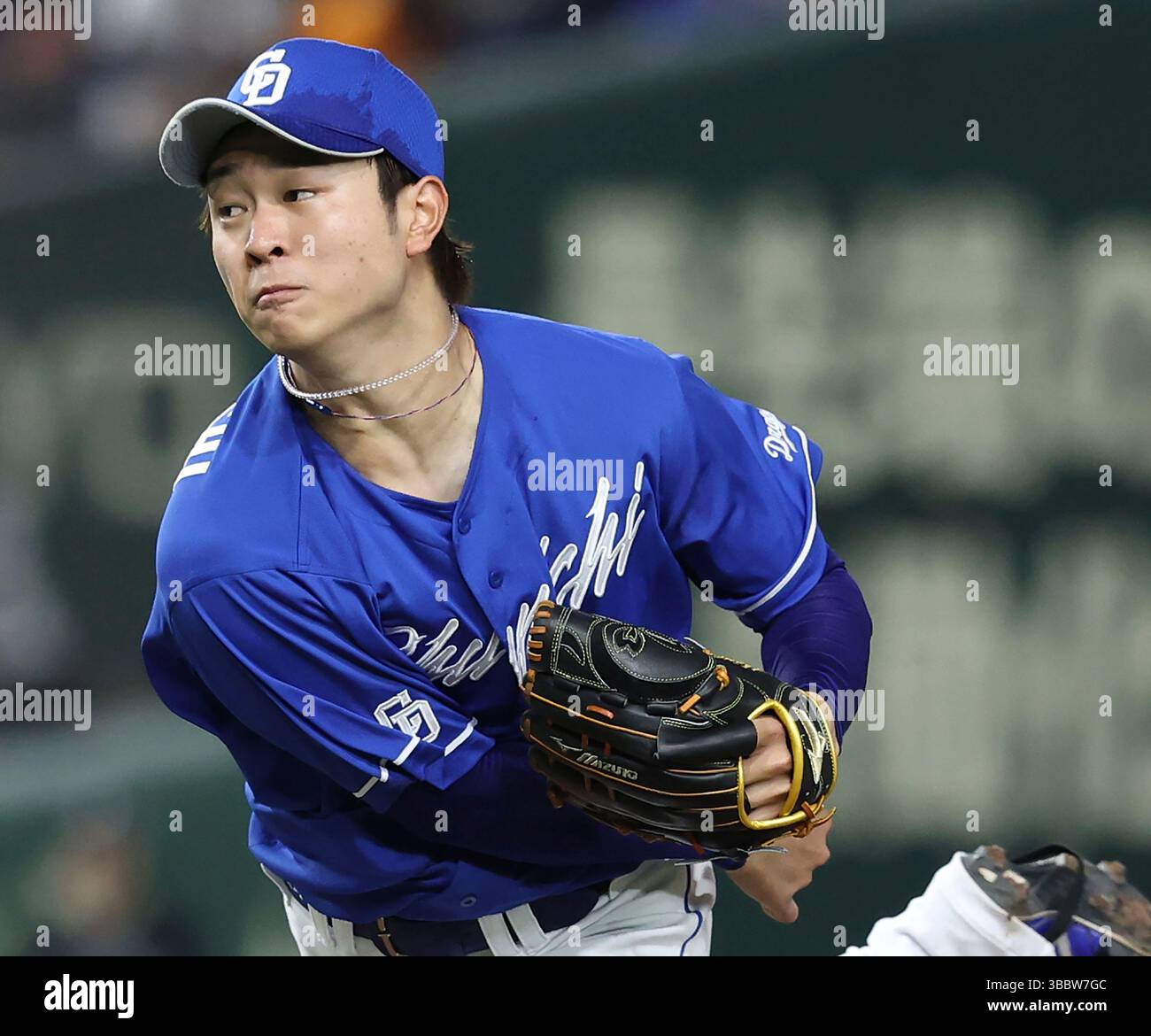 Chunichi Dragons starting pitcher Hiroto Takahashi pitches during a ...