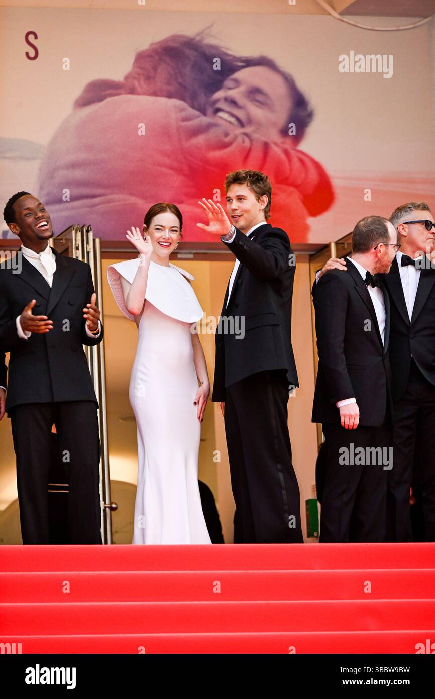 Italy. 16th May, 2025. Micheal Ward, Emma Stone, Luke Grimes, Austin ...