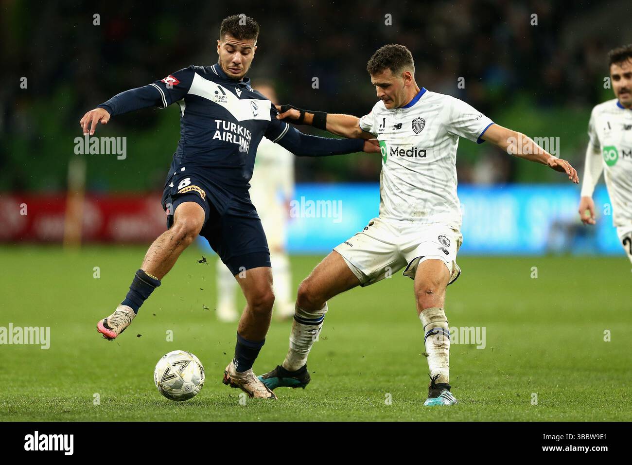 Zinedine Machach of Victory controls the ball during the A-League Semi ...