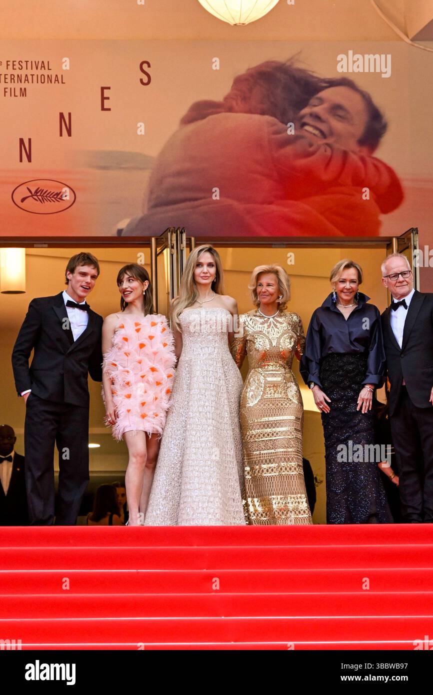 Italy. 16th May, 2025. Finn Bennett, Marie Colombo, Angelina Jolie ...