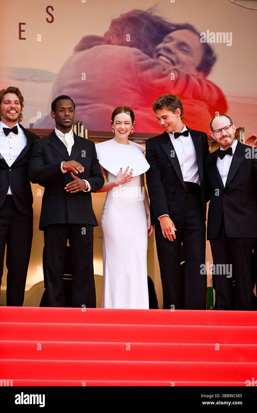 Italy. 16th May, 2025. Luke Grimes, Micheal Ward, Emma Stone, Austin ...