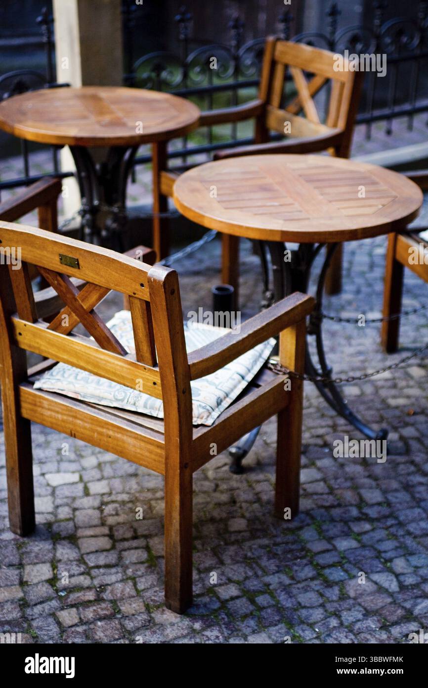 Exterior of a street cafe in Germany Stock Photo - Alamy