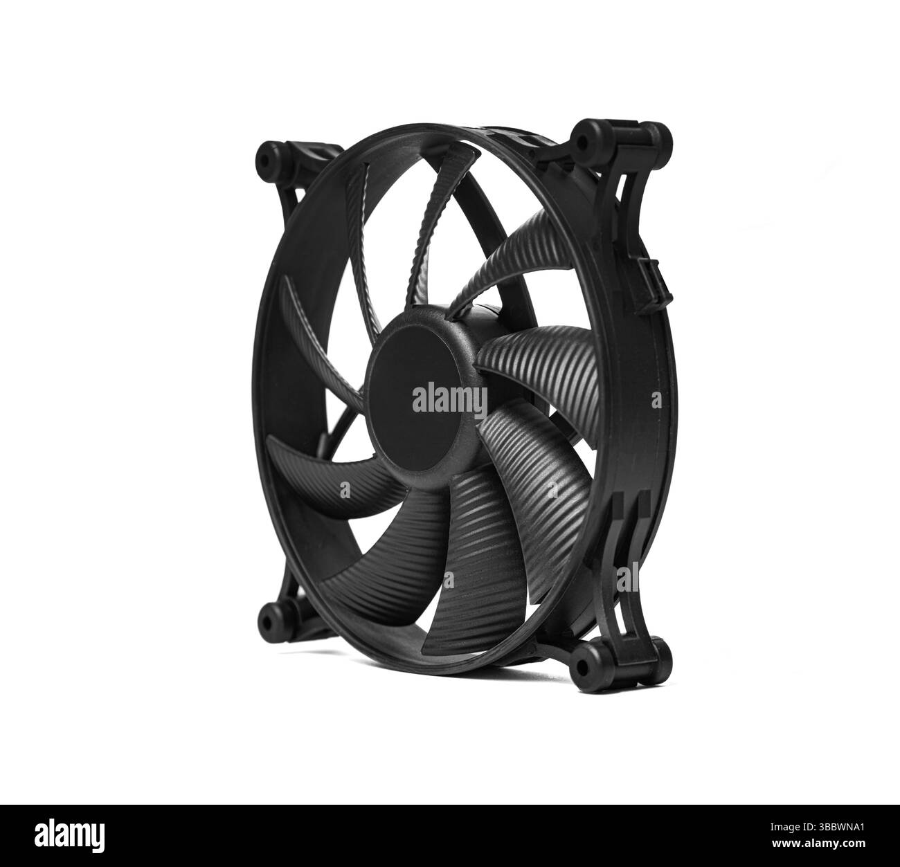 Black computer cooling fan with multiple curved blades Stock Photo - Alamy