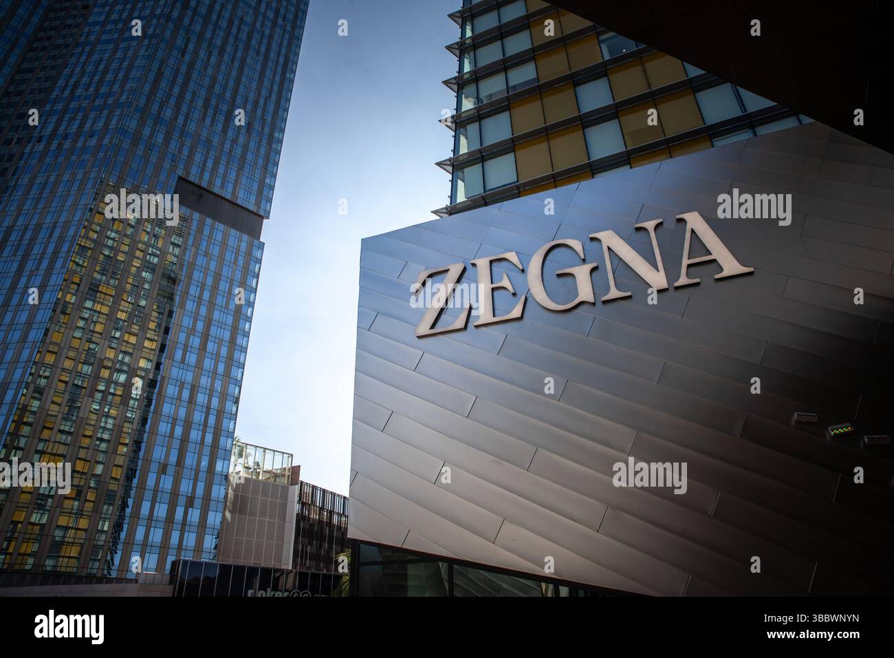 LAS VEGAS, AUGUST 21, 2024: A view of the Zegna storefront in Las Vegas ...