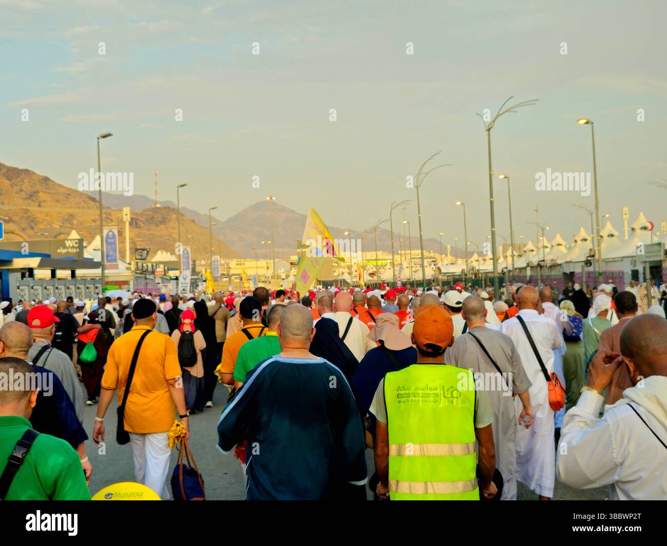 Mina, Saudi Arabia, June 17 2024: Mina, Muna, or the city of tents, the ...