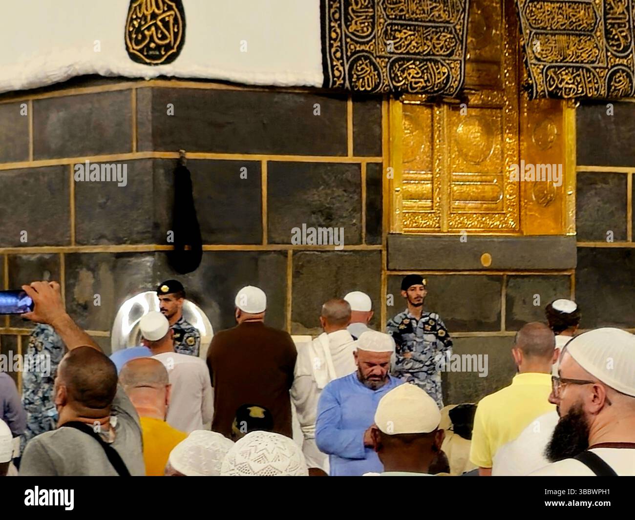 Mecca, Saudi Arabia, June 20 2024: The Golden door of The Holy Kaaba in ...