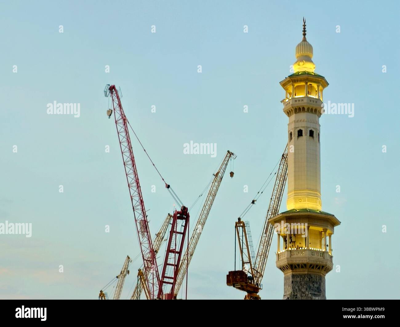 Mecca, Saudi Arabia, June 21 2024: The minarets of the grand sacred ...