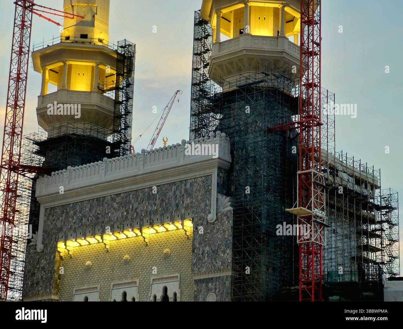 Mecca, Saudi Arabia, June 21 2024: The minarets of the grand sacred ...