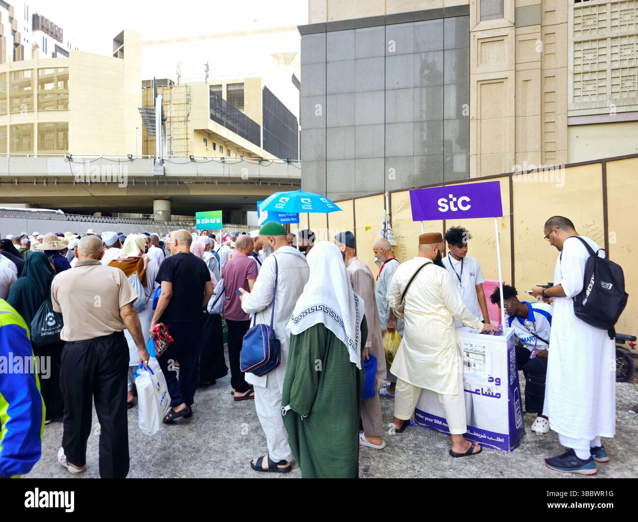 Mecca, Saudi Arabia, June 22 2024: different telecom companies that ...