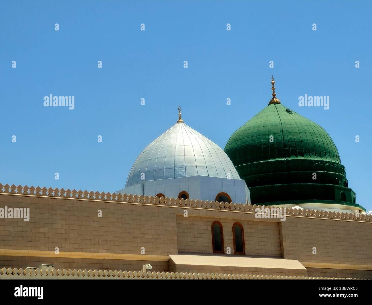 Exterior and the outer view of The Prophet's Mohamed Mosque or Al ...