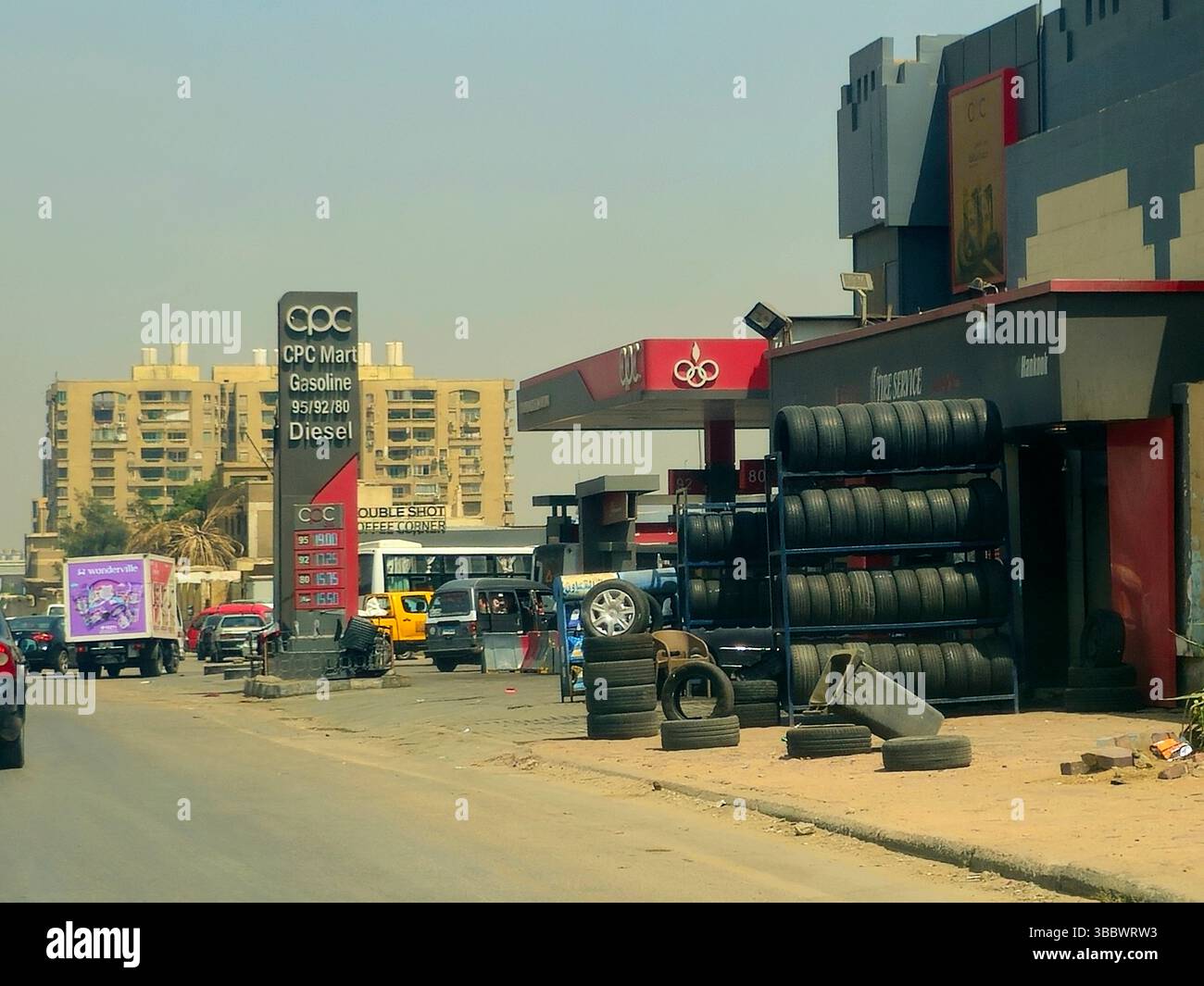 Cairo, Egypt May 6 2025: CPC Cooperation Petroleum Company gas and oil ...
